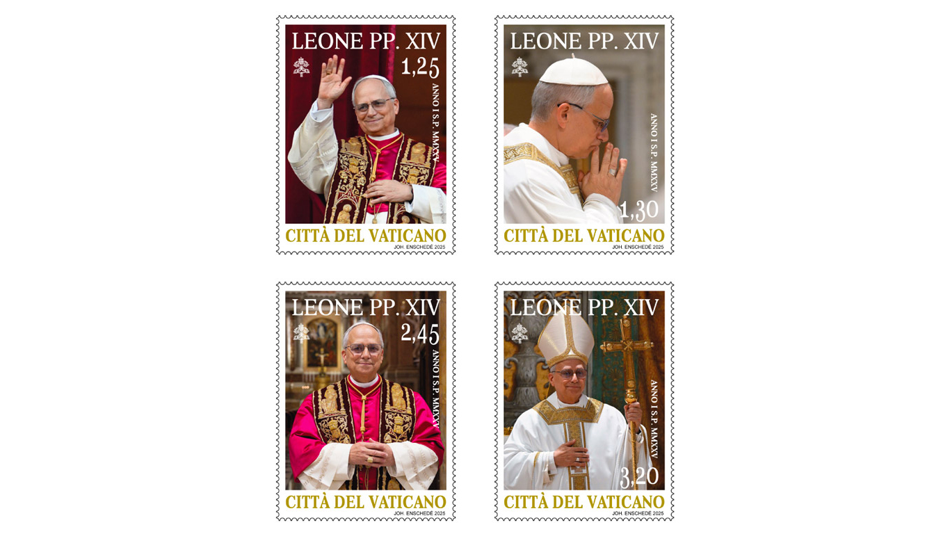 Vatican releases first stamps of Pope Leo XIV