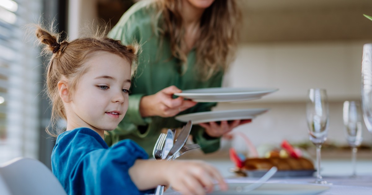 The reason why setting the table is a vital chore