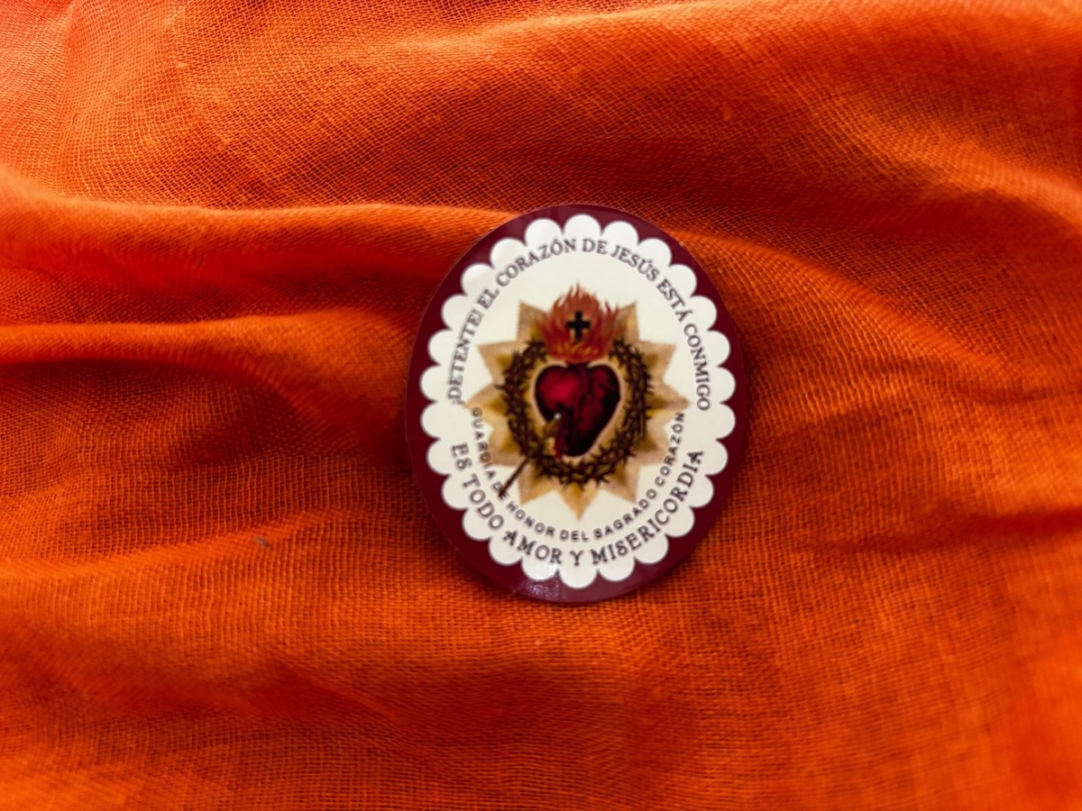 This "spiritual shield" shows protection by the Sacred Heart