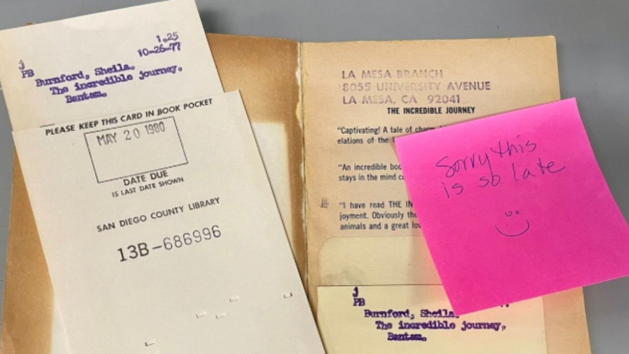 Returned library book shows it's never too late to ask for forgiveness