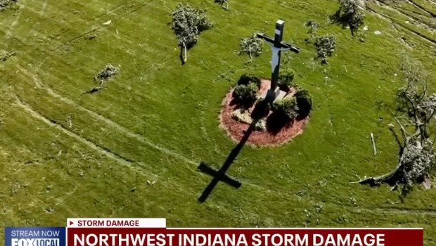 Cross is one thing left standing after tornado